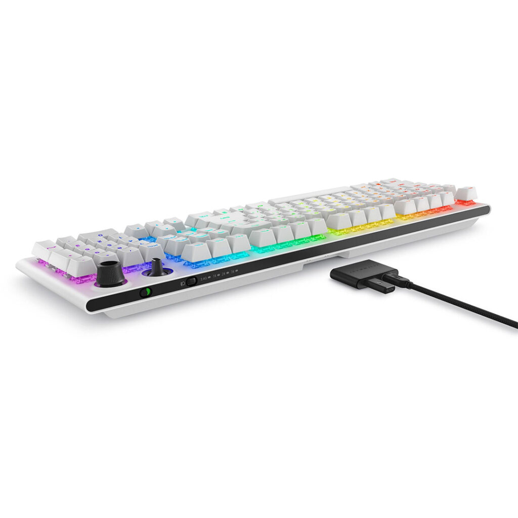 Dell Alienware AW920K Tri-Mode Wireless Gaming Keyboard White - GamesnComps