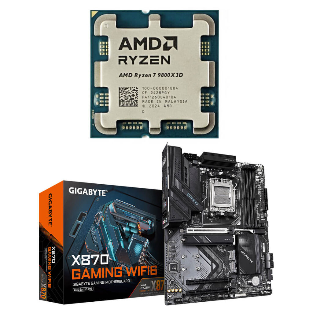 AMD Ryzen 7 9800X 3D OEM Processor + Gigabyte X870 Gaming WIFI6 ...